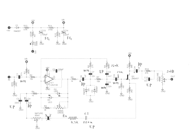 Honey Bee OD[Bearfoot版]自作のツボ と 改造: kjc_guitar